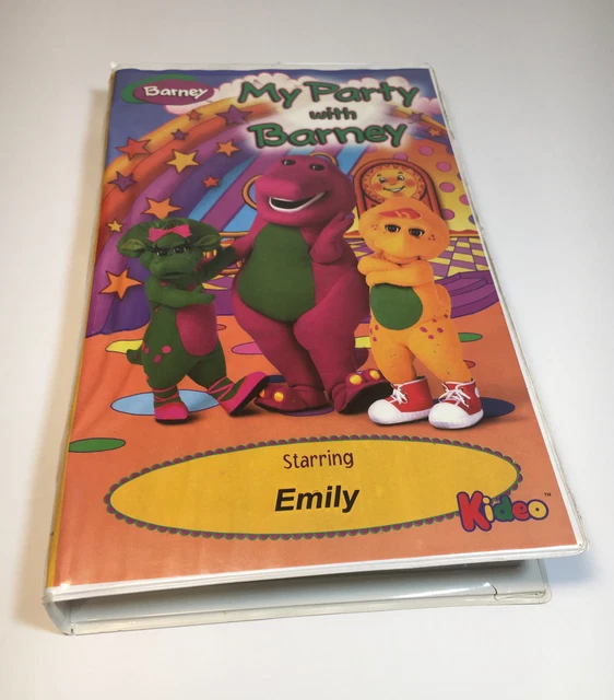 MY PARTY WITH Barney VHS Tape Starring Emily Kideo Rare Clamshell EUR ...