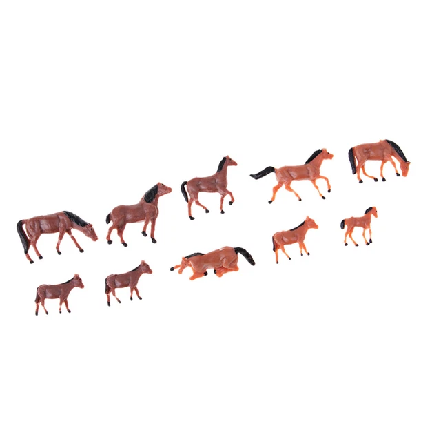1/87 SCALE ANIMAL Figures Horse Figurines HO Diorama Miniature Supplies ...
