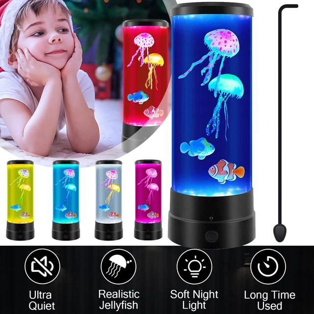 JELLYFISH LAMP JELLY Fish Lava Light Aquarium Lights USB Jellyfish Mood ...