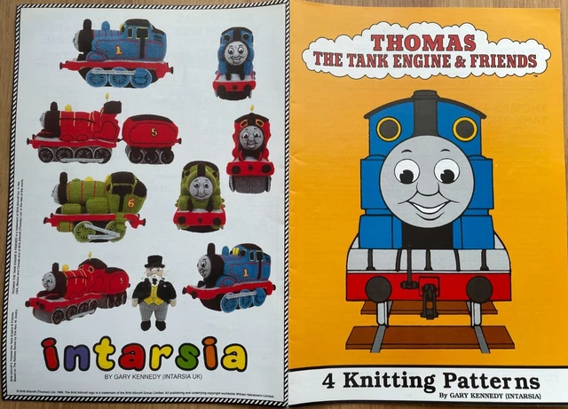 ALAN DART 4 Thomas the tank engine toys KNITTING PATTERN 36cm Intarsia ...