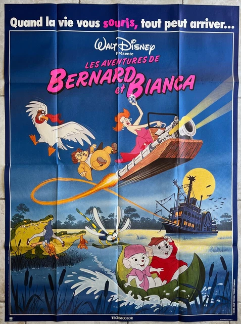 BERNARD ET BIANCA Affiche de cinéma 1959/R1977 Disney film 120X160, The ...