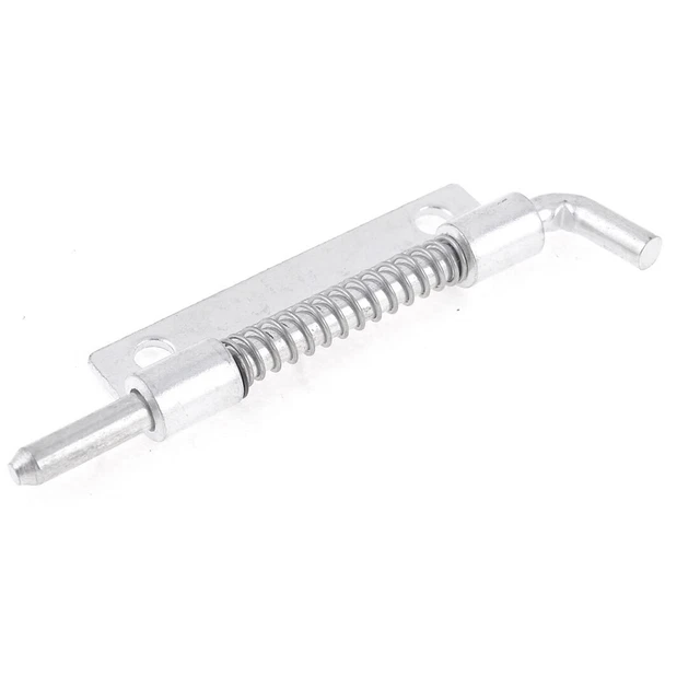 FIXED TYPE METAL Lock Spring Loaded Barrel Bolt Latch 3.5" Silver Tone ...