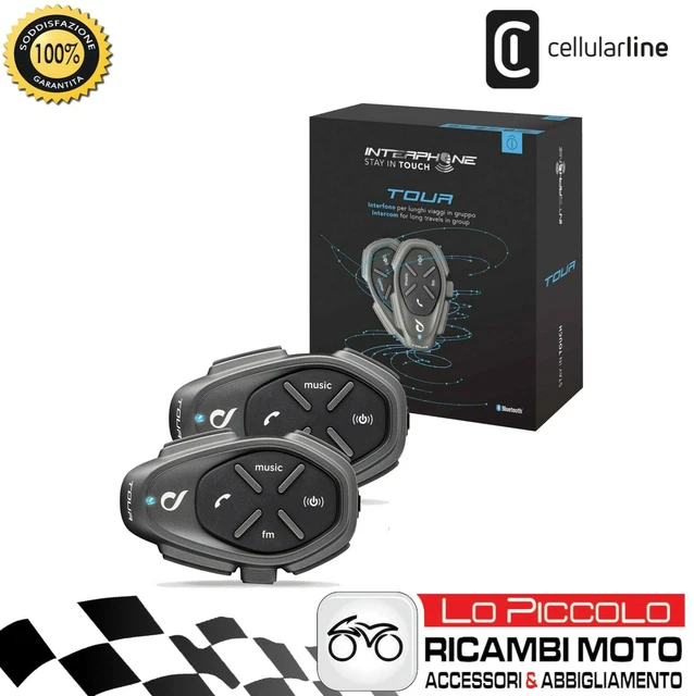 INTERPHONE MOTO CASQUE Bluetooth Interphone Tour Radio Set Double ...