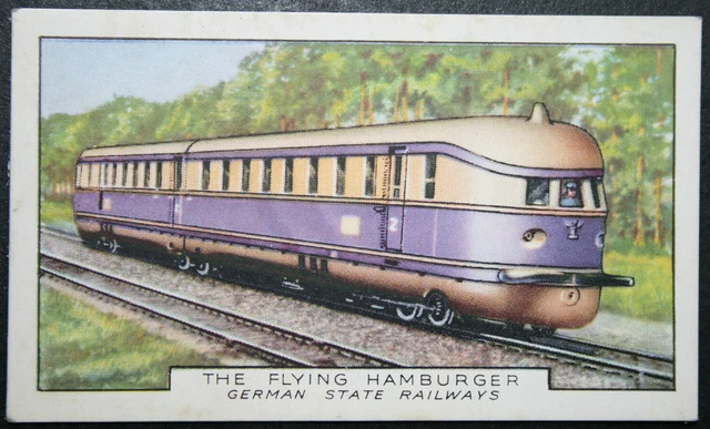 THE FLYING HAMBURGER German Railways Diesel Railcar Vintage 1930's Card ...