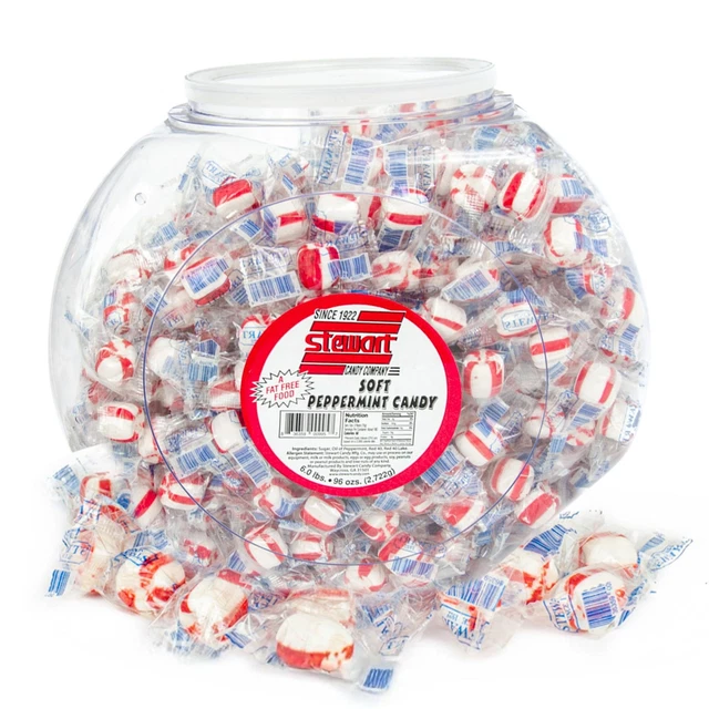 OLD FASHIONED PEPPERMINT Candy Puffs | Individually Wrapped Candy ...