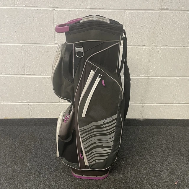 PING TRAVERSE GOLF Cart Bag Ladies Womens 14-Way Divider Shoulder Strap ...