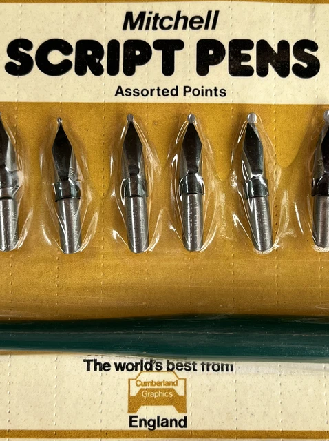 VINTAGE MITCHELL SCRIPT Pens Assorted Points Cumberland Graphics ...