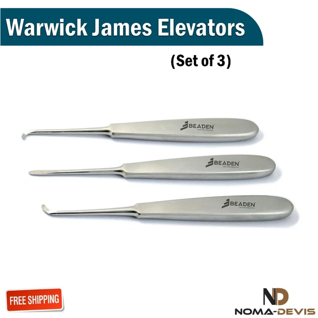 DENTAL PERIODONTAL LIGAMENT Warwick James Elevators Set Surgical Elevators 🦷 CE £14.00 - PicClick UK
