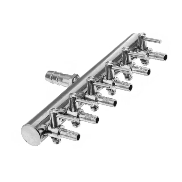 6 WAYS AQUARIUM Gang Valve Airline Splitter Tubing Shunt Manifold ...