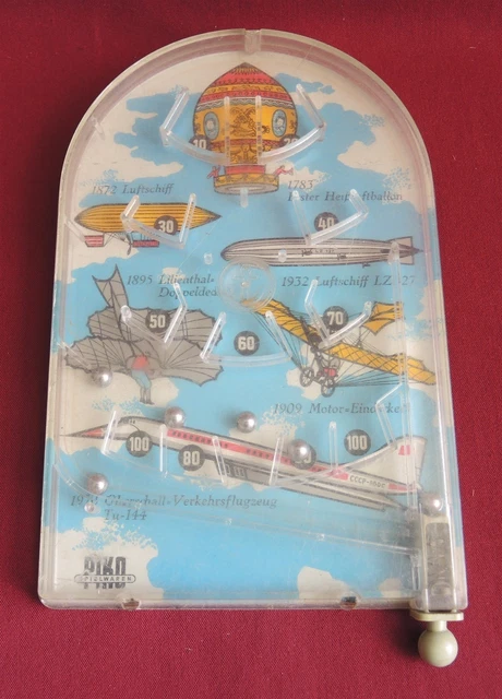 ANCIEN JEU DE Flipper PIKO DDR Sur Table Billiard Avion TU-144 ...