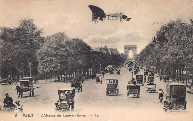 L' AVENUE DES Champs-Elysees Paris France Ww1 Aef Military Soldier's M ...