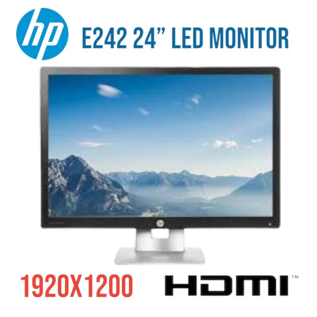 HP ELITEDISPLAY E242 24" Widescreen LCD Monitor 1920x1200 LED-backlit ...
