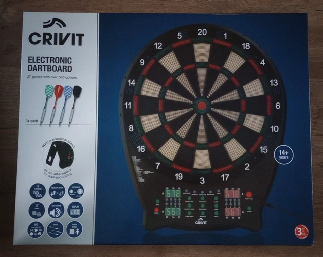 CRIVIT ELECTRONIC LED Voice Dartboard Wall Mounted / Table Stand ...