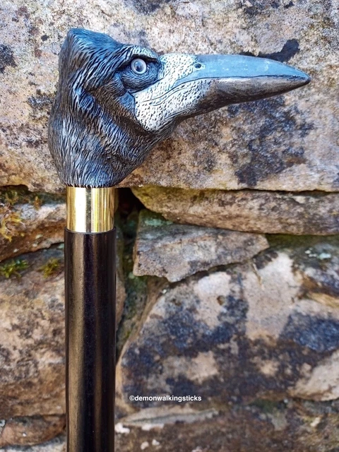 'ROOK/CROW/CORVID' HANDLED COLLECTORS Walking Stick £59.99 - PicClick UK