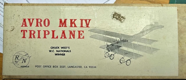 AVRO MKIV TRIPLANE: Model airctaft kit: Balsa wood and tissue model £46 ...