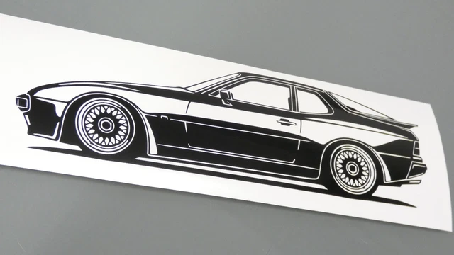 PORSCHE 944 STICKER Silhouette Porsche 944 Aufkleber links rechts ...
