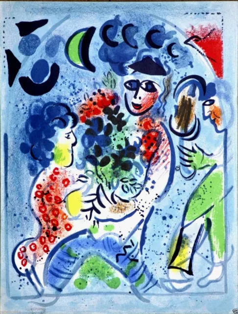 Marc Chagall Original Murlot Limited Edition Stone Lithograph 1969