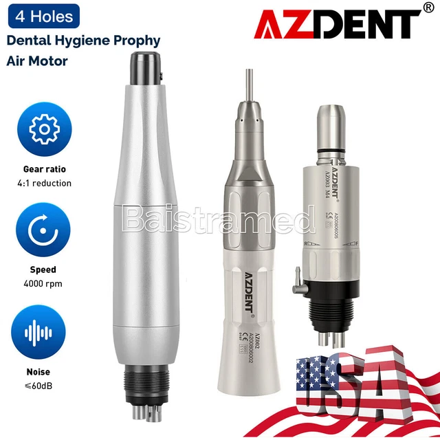 DENTAL SLOW SPEED Handpiece Contra Angle Air Motor /Hygiene Prophy ...