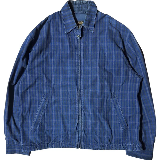 ATMOSPHERE EDDIE BAUER 80s USA Indigo Check Blouson $460.08 - PicClick AU