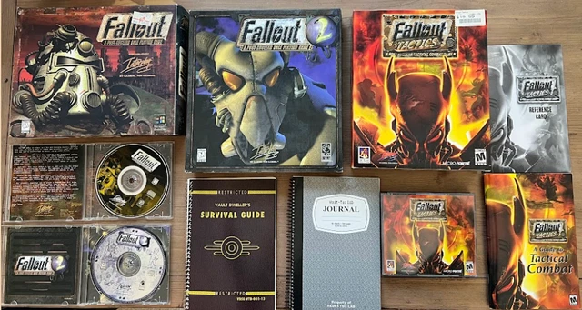 VINTAGE FALLOUT, FALLOUT 2, & Tactics PC Big Box, Games, Spiral Books ...