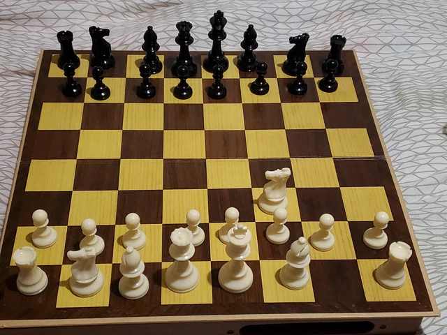 GALLANT KNIGHT CHESSMEN Chess Pieces Set Weighted And Felted Complete ...