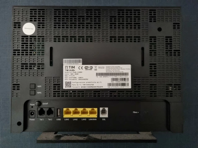 MODEM TIM HUB+ PLUS Mod. H388X Fibra Wi-Fi 6 come nuovo imballo ...