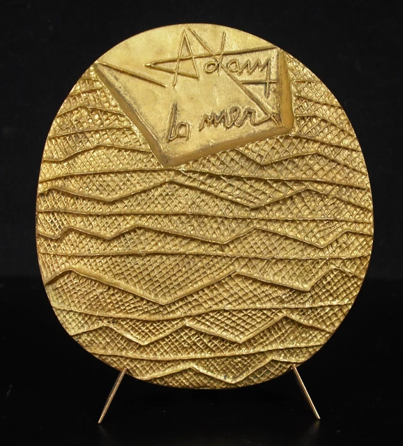 MÉDAILLE D'ART "la mer" 1kg Henri-Georges ADAM 12 cm rare exemplaire EE ...