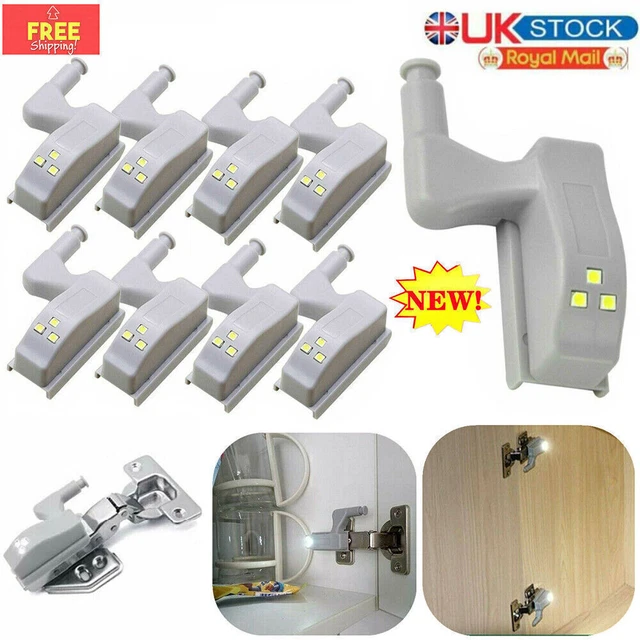 LED SMART SENSOR Hinge Lights Kitchen Cabinet Wardrobe Closet Cupboard Light New £7.69 - PicClick UK