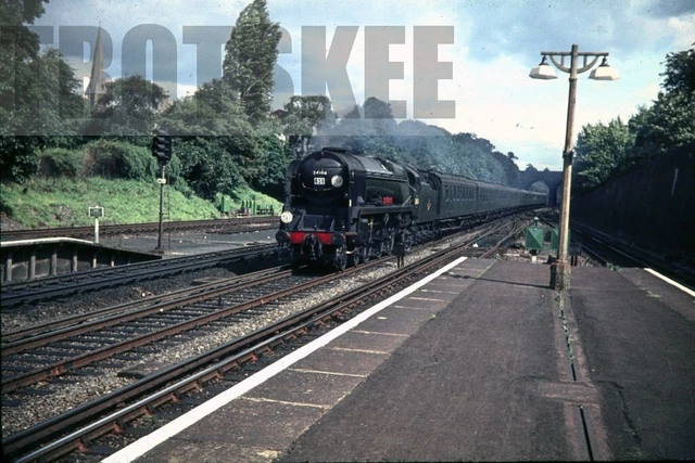 35MM SLIDE BR British Railways Steam Loco 34104 Class WCBB Surbiton ...