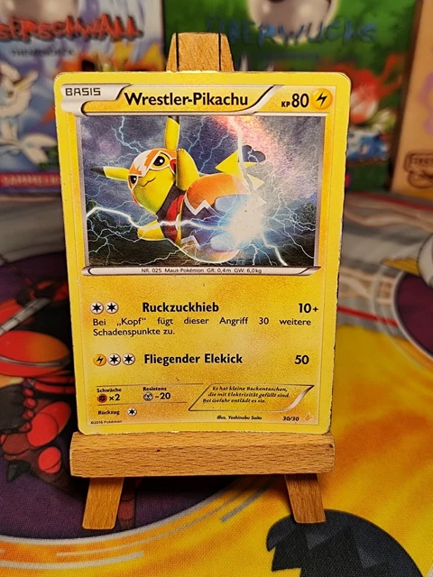 PIKACHU POKEMON KARTE Wrestler Libre Holo Glitzernd I Sehr Selten EUR ...