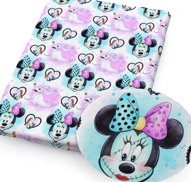 TISSU EN POLYCOTON Minnie Mouse Sally De Disney Pour Noël Demi Yard (18 ...