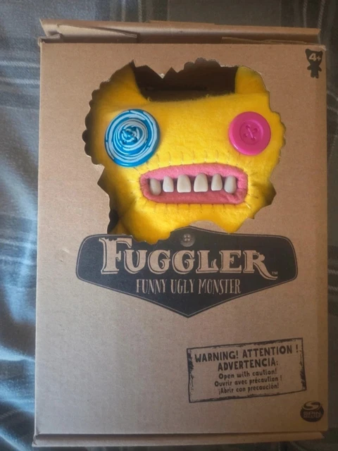 FUGGLER YELLOW FULL Size Ugly Monster Plush Soft Toy Boxed Brand New ...