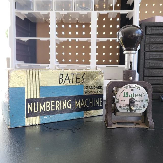 Vintage Bates Numbering Machine FOR SALE! - PicClick UK