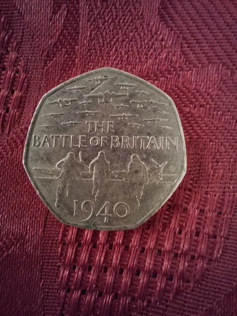 2015 75TH ANNIVERSARY of the Battle of Britain 50P UK Fifty Pence ...