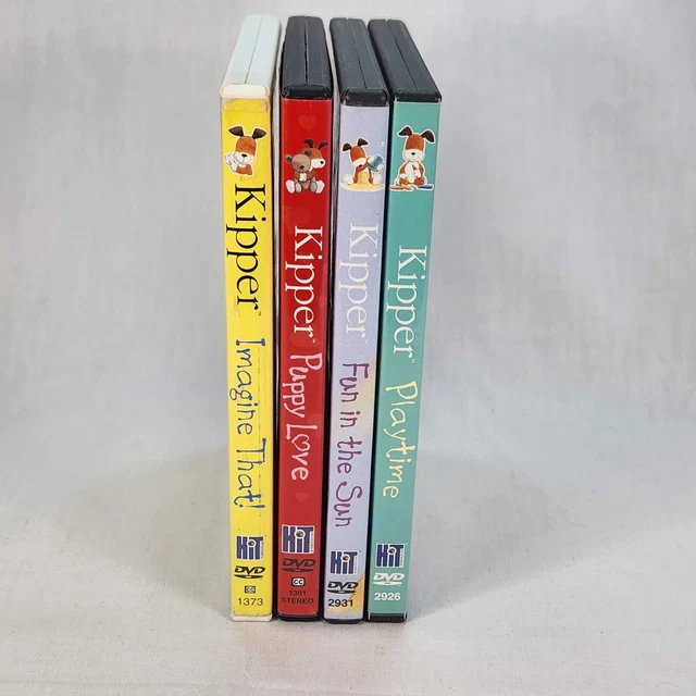 KIPPER DVD LOT Of 4 - Puppy Love, Play Time, Imagine That, Fun in the ...