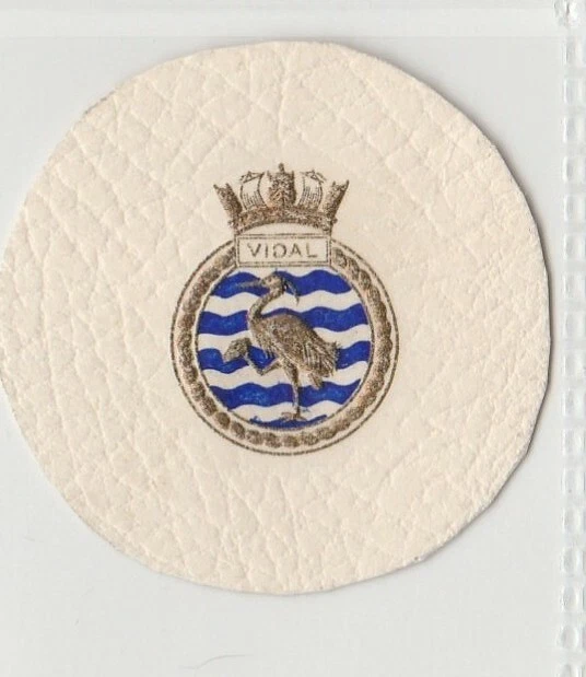 HMS VIDAL ROYAL Navy Rare Embossed Vintage British Military Paper Crest ...