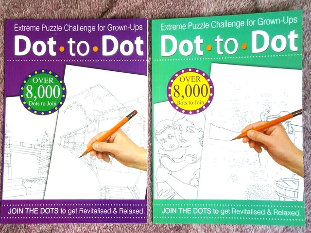 DOT TO DOT Adults Book - Large A4 Anti-Stress Challenging Activity Book ...