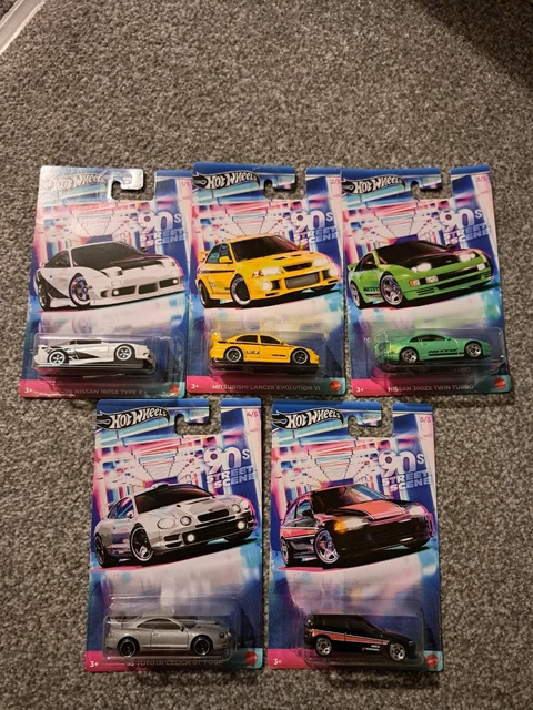 HOT WHEELS 90S Street Scene Full Set 1-5 Civic, Celica, Nissan, Lancer ...