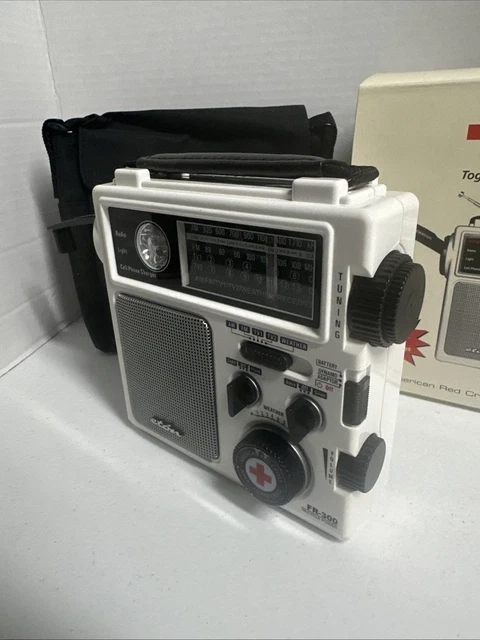 AMERICAN RED CROSS FR300 Emergency AM/FM Radio White By Eton ...