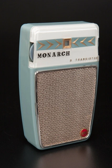 RARE 1960S MONARCH 9 Transistor Radio in Light Blue - MidCentury ...