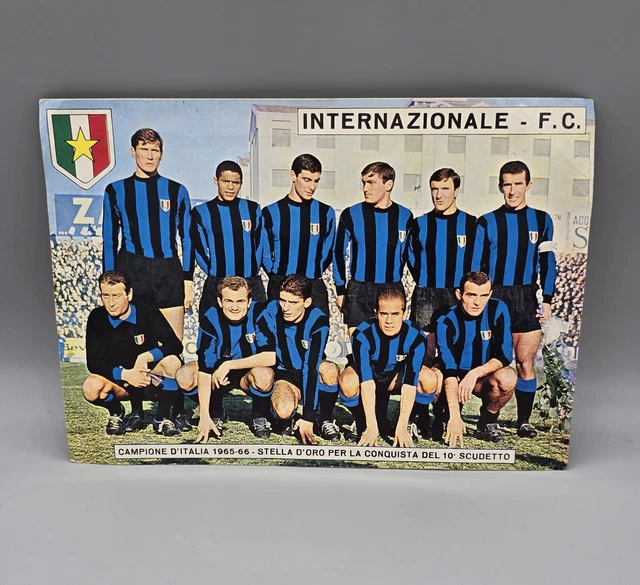 CARTOLINA INTER INTERNAZIONALE FC Campione D'Italia 1965-66 Panini EUR ...