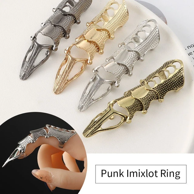 NEW FULL FINGER Knuckle Finger Claw Ring Rock Scroll Punk Rings Joint ...