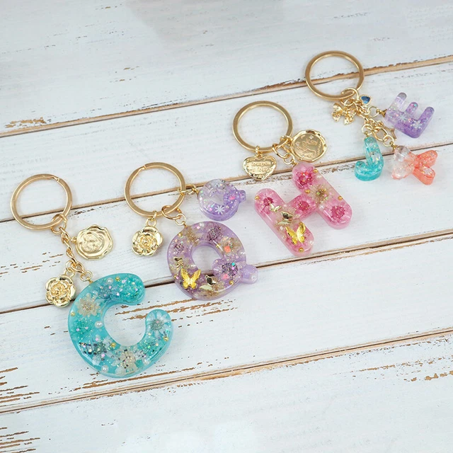 DIY ALPHABET CRYSTAL Epoxy Resin Mold Letter A To Z Mold Keychain ...