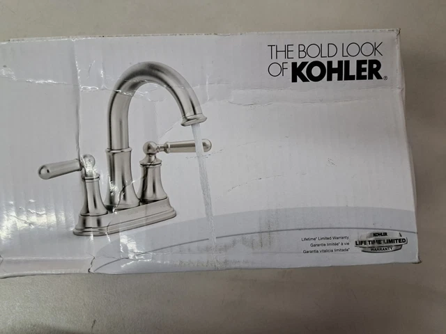 KOHLER CAPILANO 4 in. Centerset 2-Handle Bathroom Faucet - Brushed Nickel £67.55 - PicClick UK