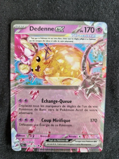 CARTE POKÉMON DEDENNE EX téracristal 093/193 EV2 évolutions à paldéa FR ...