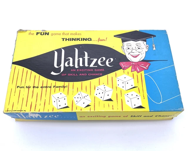 VINTAGE YAHTZEE 1956 Board Game E. S. Lowe Company Set No.950 £15.78 ...