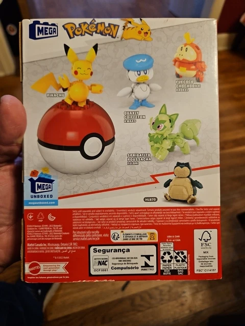 MEGA POKEMON BUILDING Set Paldea Team Pikachu Sprigatito Fuecoco Quaxly ...