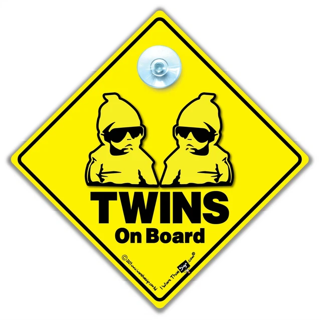 TWINS ON BOARD Sign, Twins On Board Hoodie Car Sign, Baby On Board Sign ...