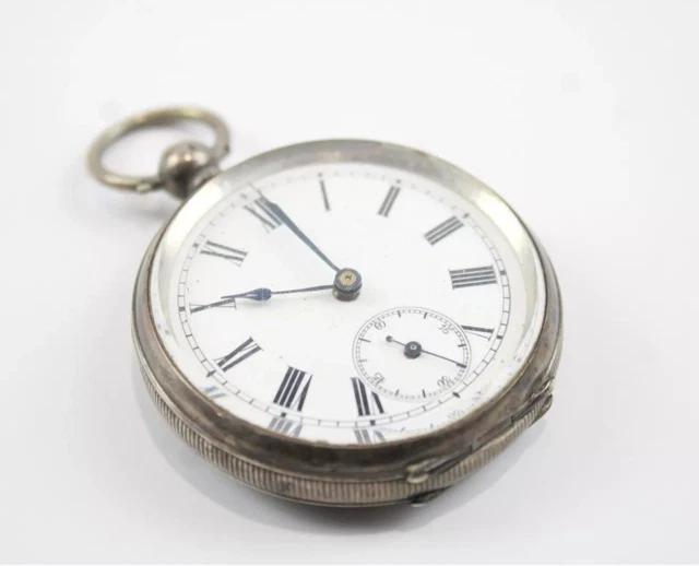 VINTAGE 935 SILVER Open Face Pocket Watch Key Wind / 93g £62.08 ...