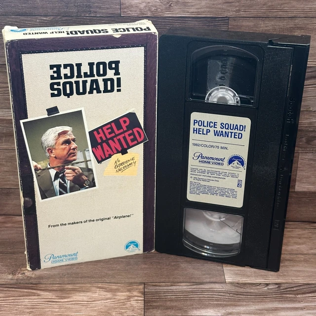 POLICE SQUAD HELP Wanted VHS Used Leslie Nielsen RARE Paramount First ...